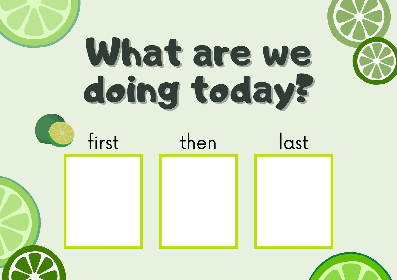 Visual schedule for speech therapy - Gigglezz Preschool